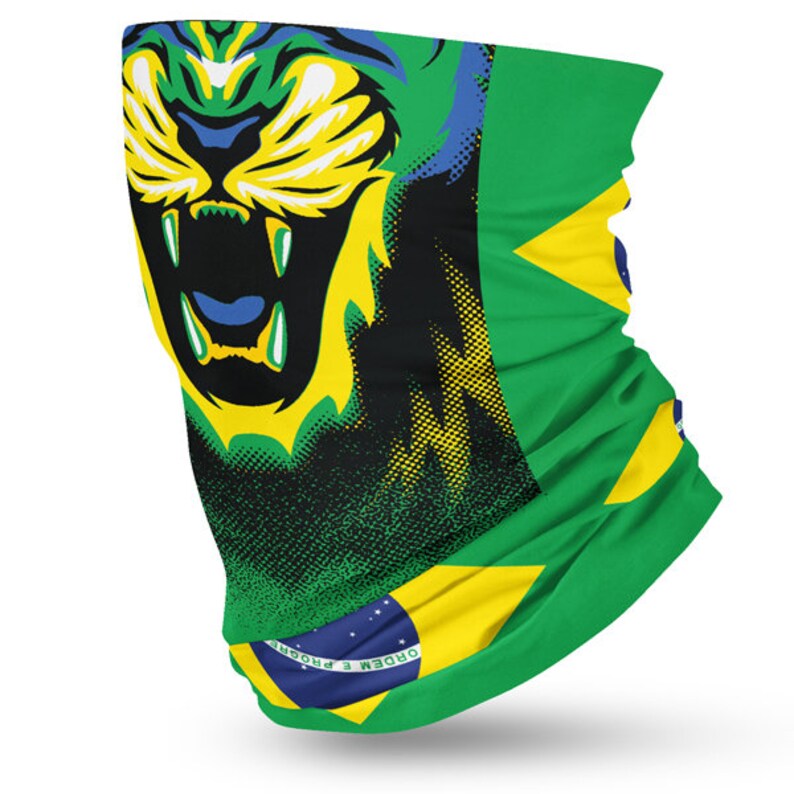 Brazil Flag Face Bandana - Etsy