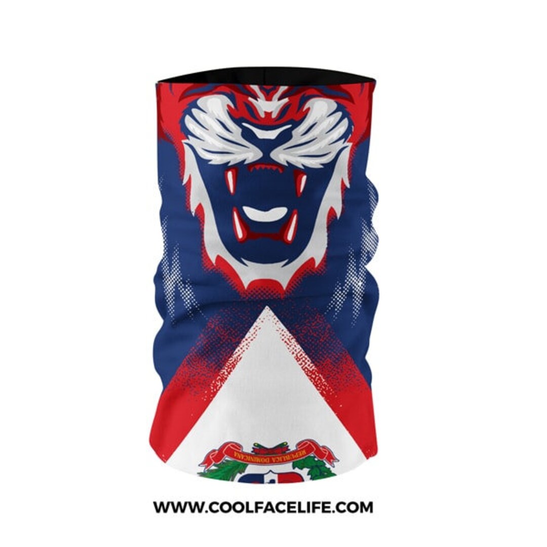 Dominican Republic Glow Flag Face Bandana - Etsy