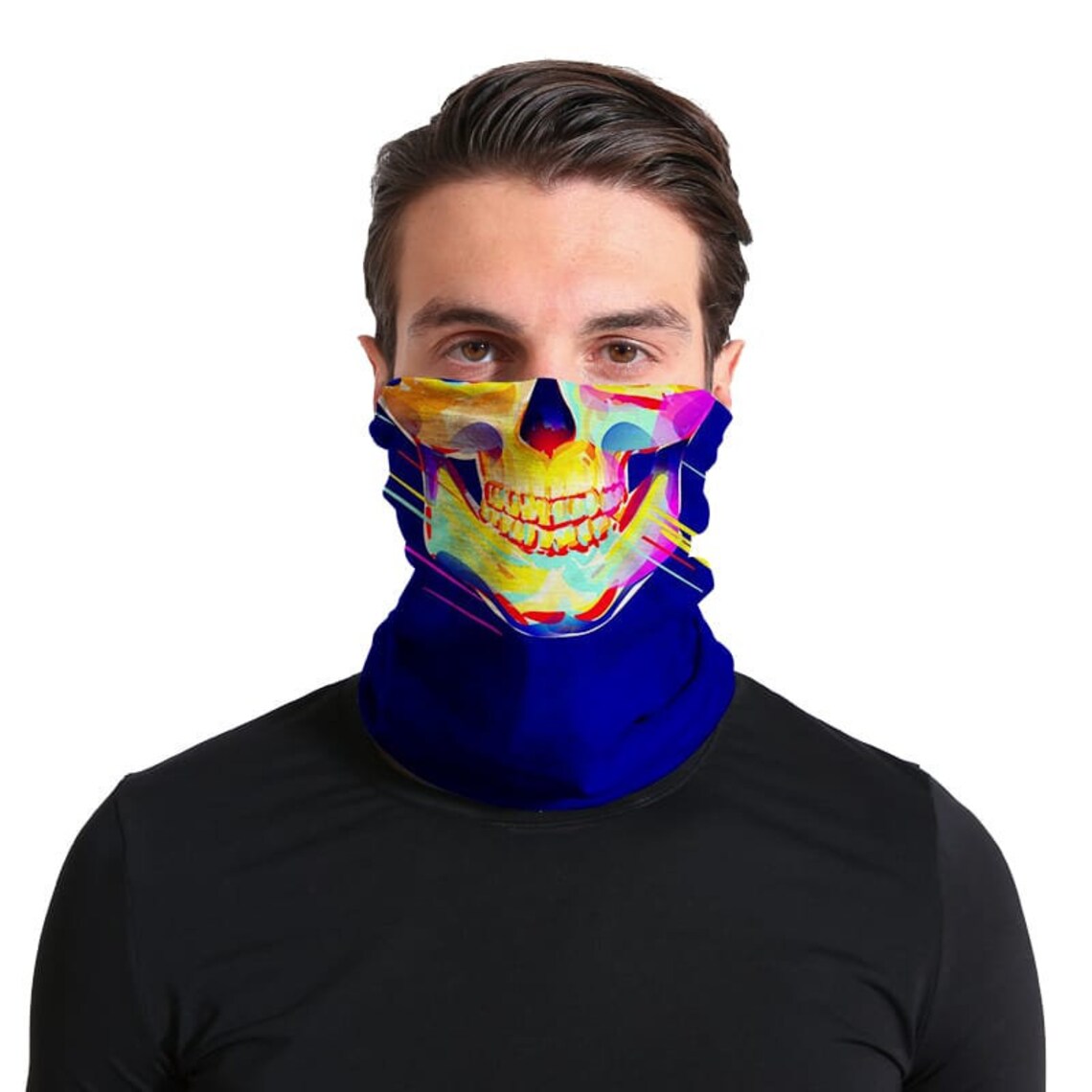 Watercolor Calavera Face Mask - Etsy