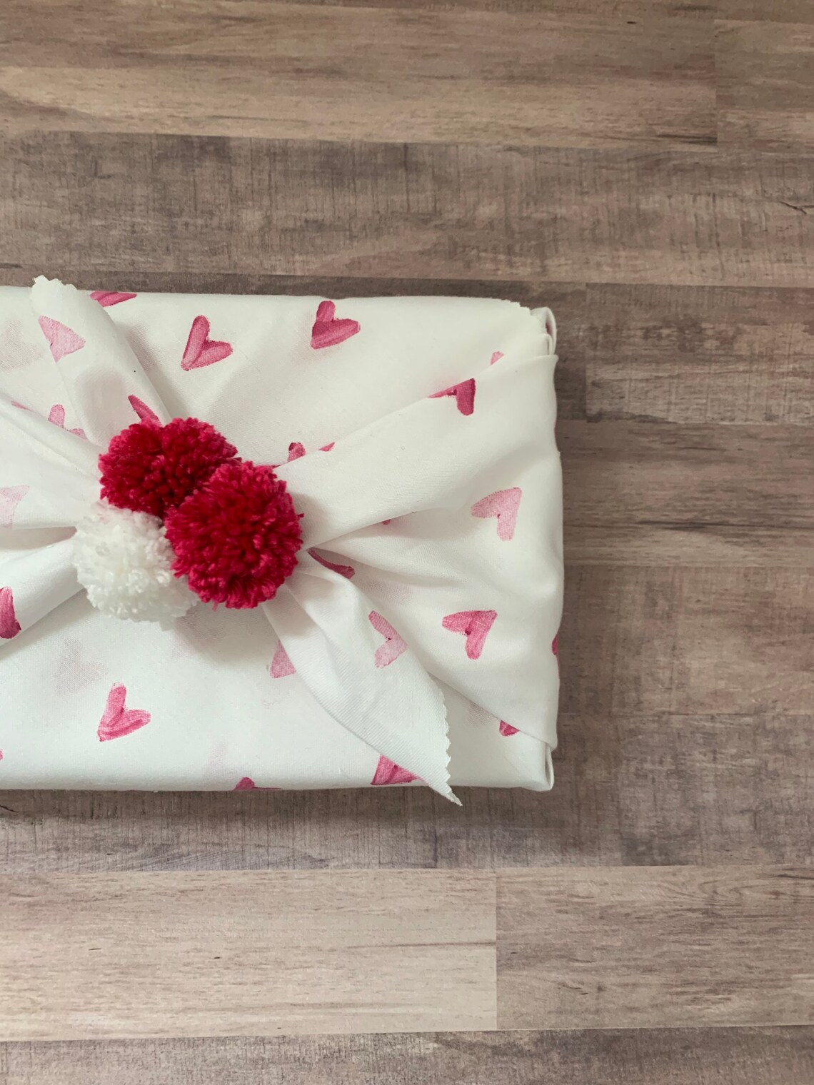 Fabric Gift Wrap Modern Heart / Heart Gift Wrap / | Etsy