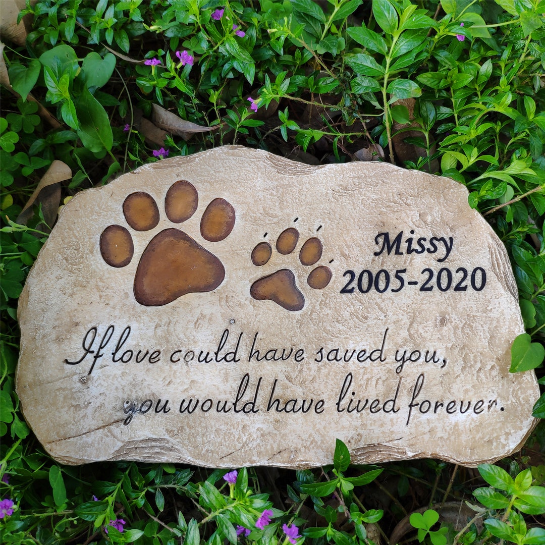 Dog Memorial Garden Stones Pet Memorial Stones, Outdoor Dog Cat Grave ...