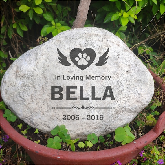 Pet Memorial Stones for Dogs or Cats Paw Prints Dog Memorial | Etsy