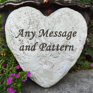 Decorative Garden Stones Grave Stones With Any Message and Pattern ...