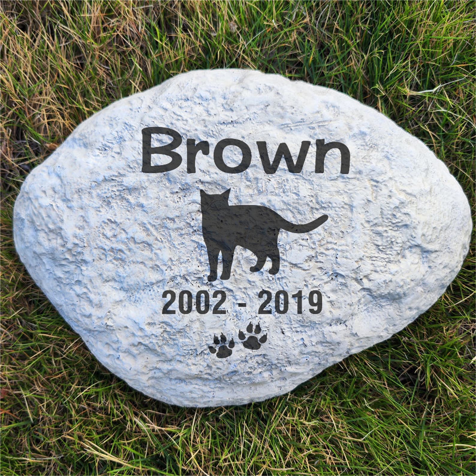 Personalized Cat Memorial Stones Cat Grave Markers, Sympathy Cat Garden ...