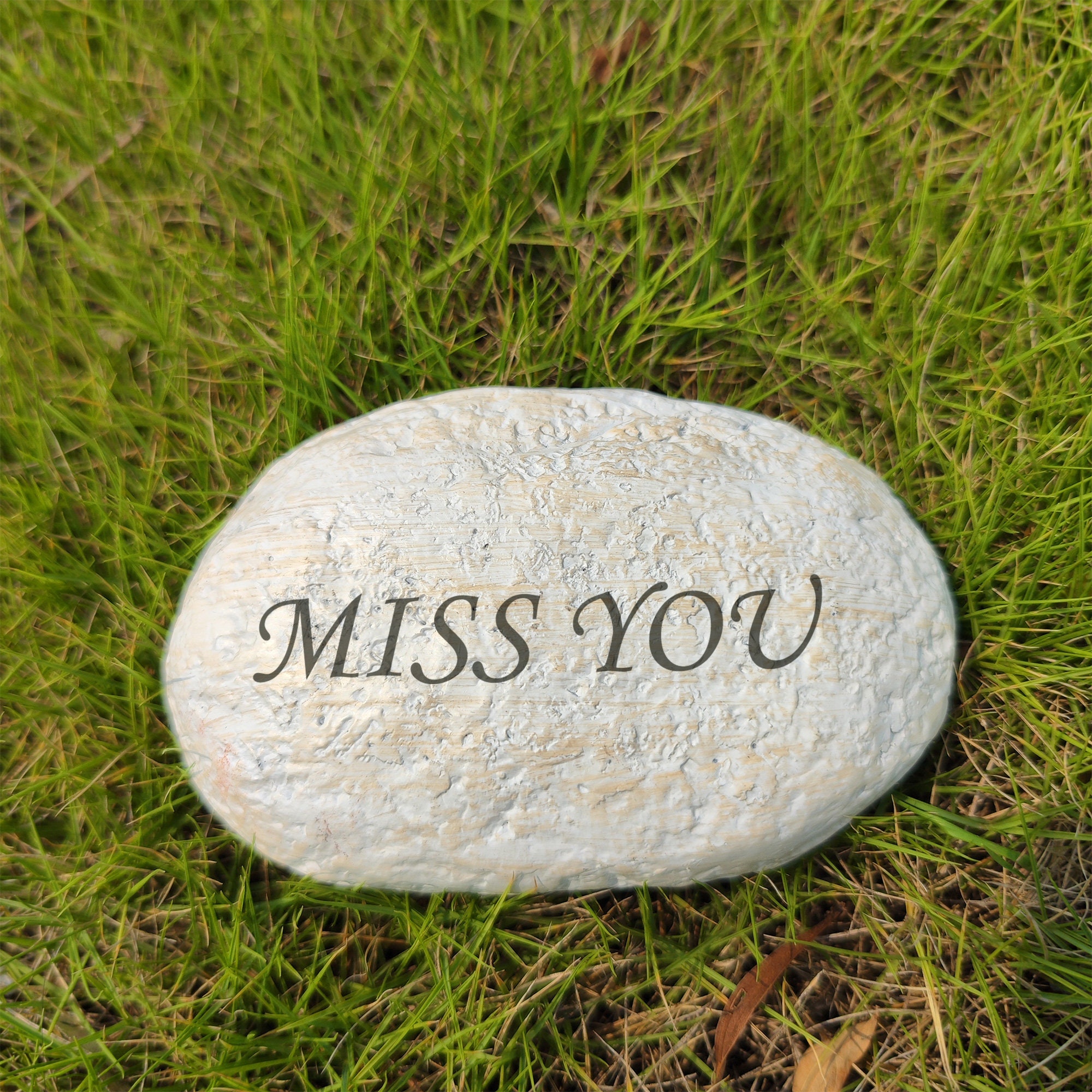 Decorative Grave Stones Memorial Rocks Engraved With Any Words, Small ...