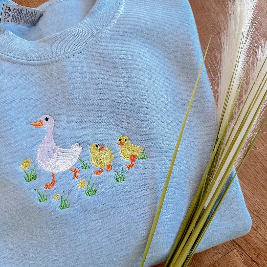 Darling Ducks Embroidered Sweatshirt - Etsy