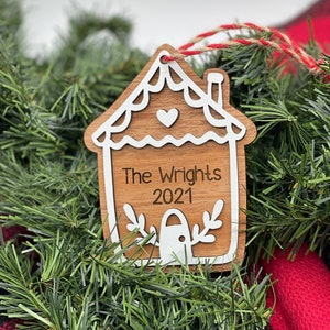 Gingerbread House Ornament, Gingerbread Ornament, Newlywed Christmas ...