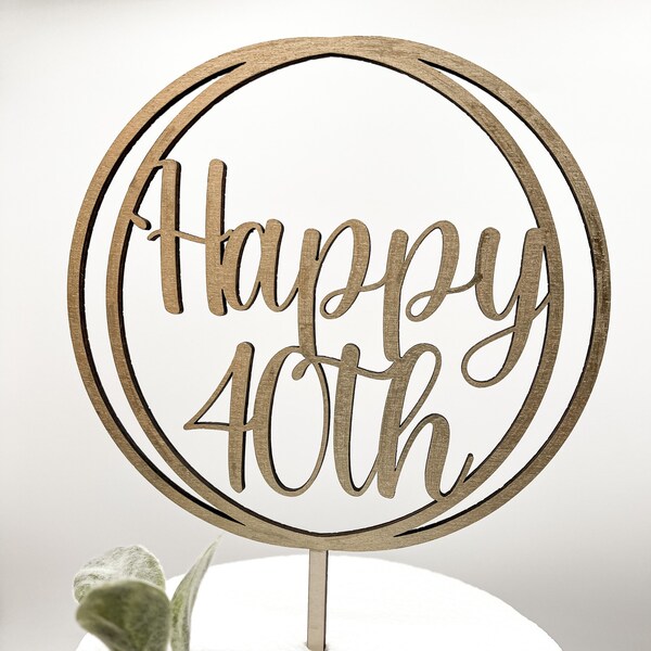 40th Cake Topper - Etsy