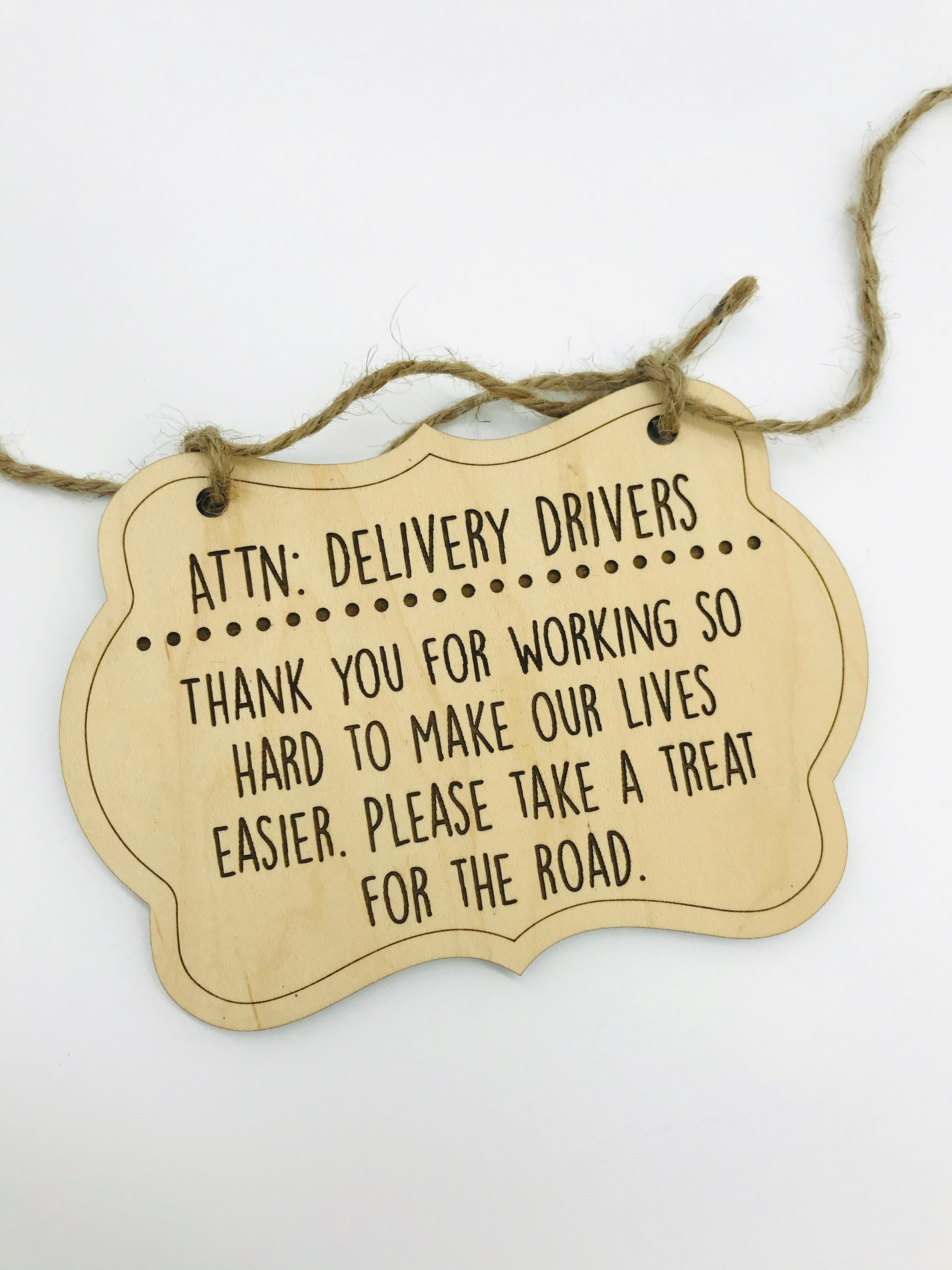 Delivery Driver Sign Thank You Sign Package Delivery Sign | Etsy