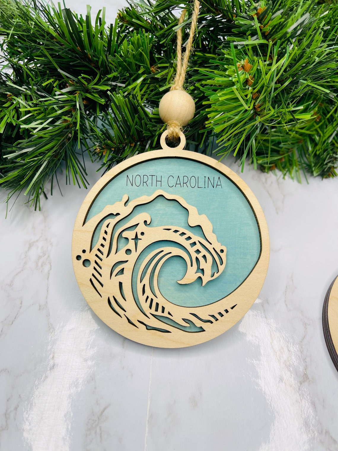 Wooden Beach Waves Ornament Beach Wedding Favor Personalized - Etsy