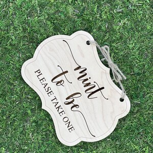 Mint to Be Wood Wedding Favor Sign, Wedding Favor Sign, Wedding Mint to ...