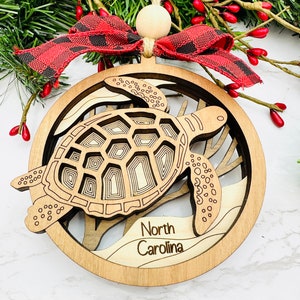 Sea Turtle Ornament, Beach Wedding Ornament, Marine Biologist Gift ...