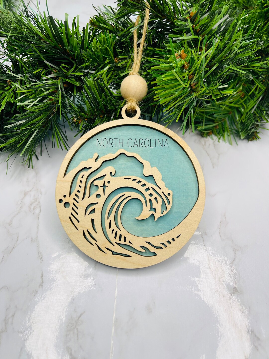 Wooden Beach Waves Ornament Beach Wedding Favor Personalized - Etsy