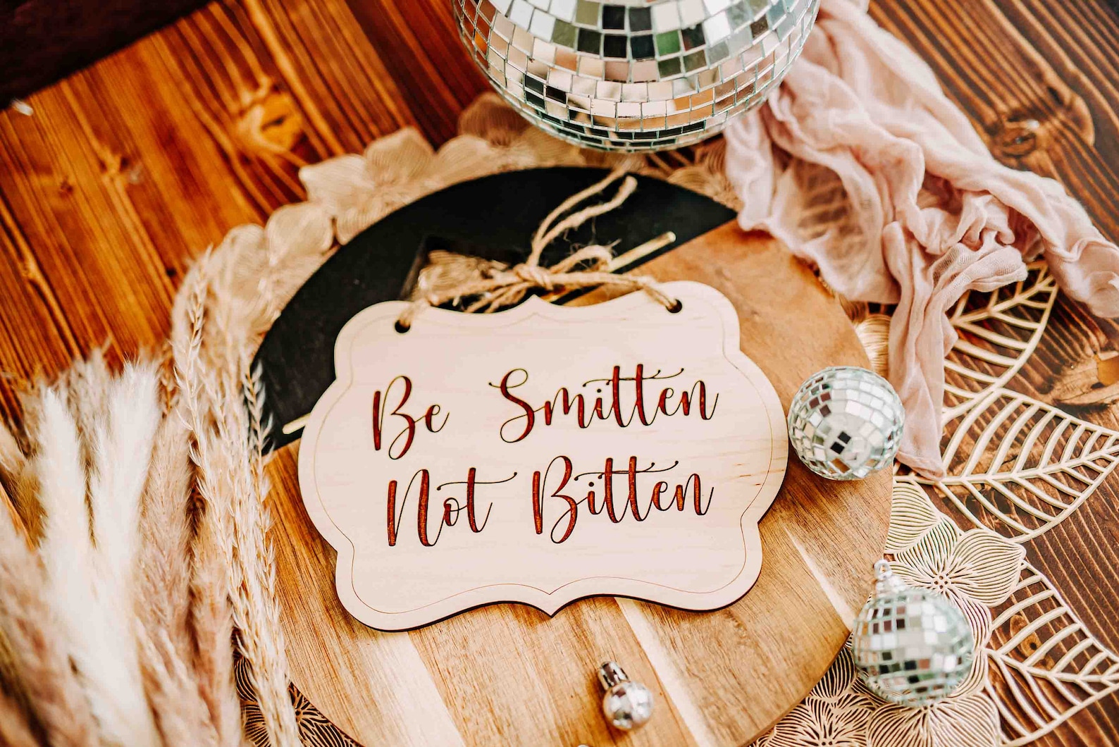 Be Smitten Not Bitten Bug Spray Wood Sign, Garden Wedding Sign ...