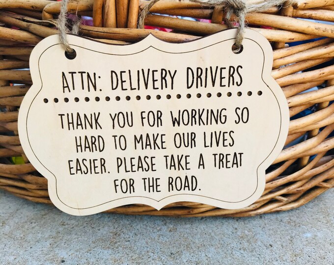 Delivery Driver Sign, Thank You Sign, Package Delivery Sign, Package ...
