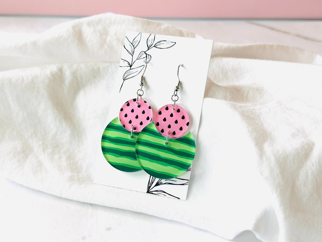 Watermelon Earrings, Fruit Accessories, Summer Style, Summer ...