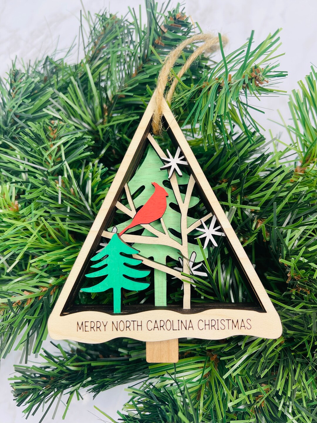 Personalized Red Cardinal Ornament Handmade, Custom Memorial Christmas ...