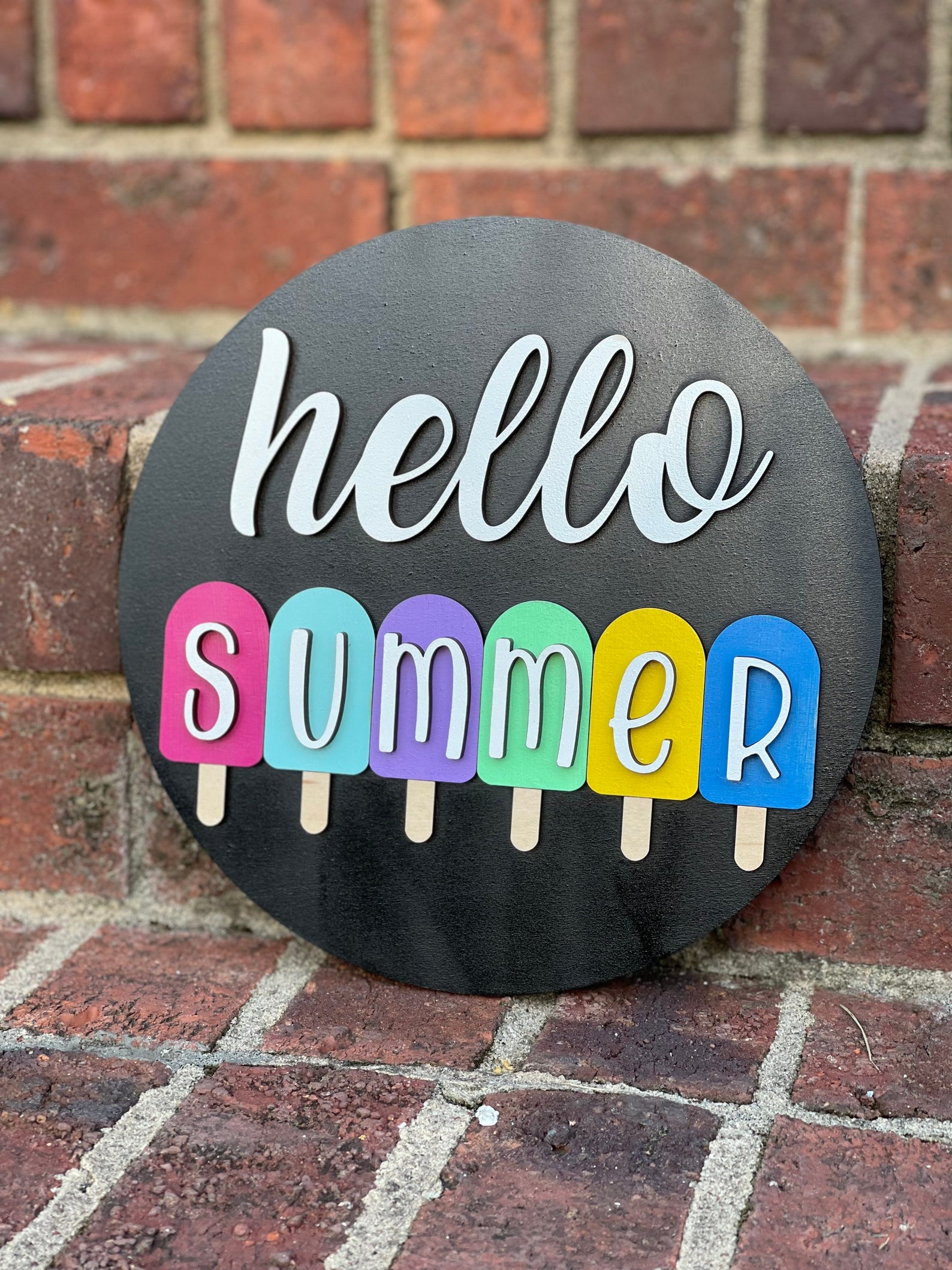 Diy Hello Summer Popsicle Paint Kit Hello Summer Sign Etsy