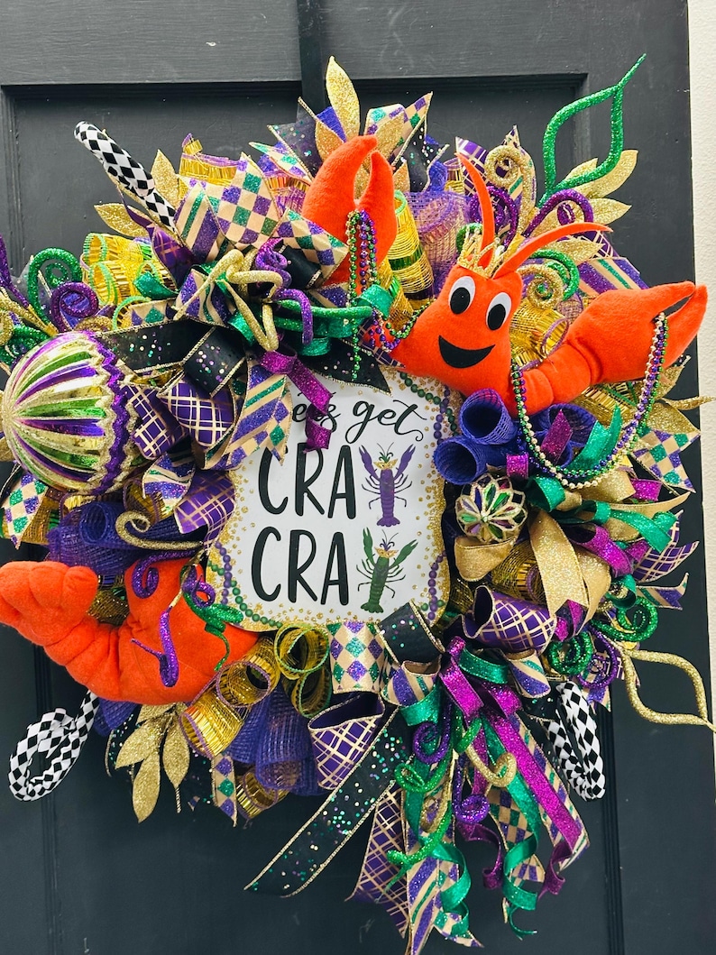 Mardi Gras Plush Crawfish DIY Wreath Kit - Etsy