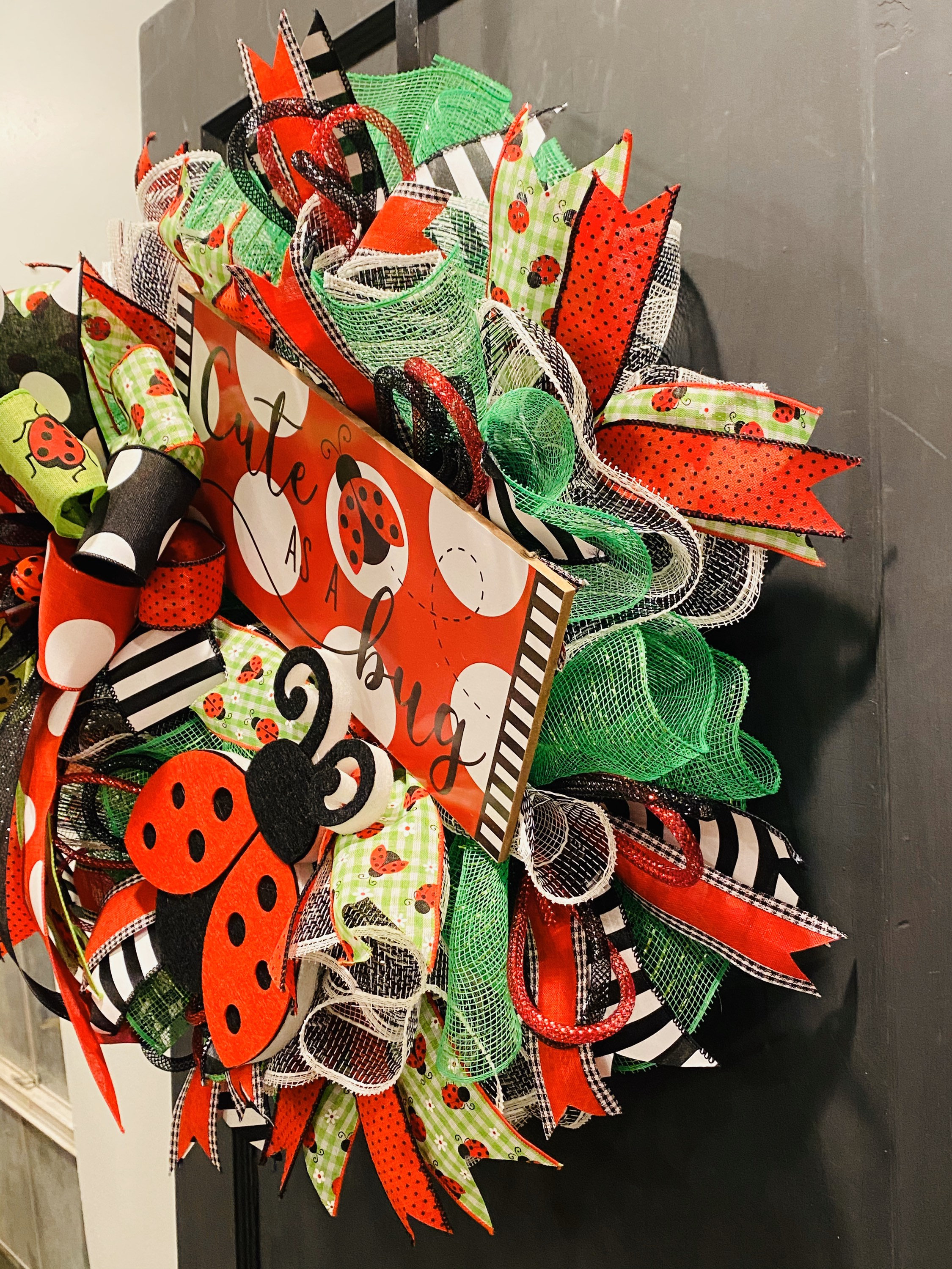 Ladybug Wreath Spring Wreath Ladybug Decor | Etsy