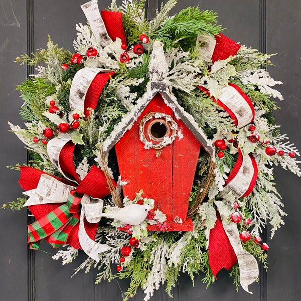Birdhouse Wreath - Etsy