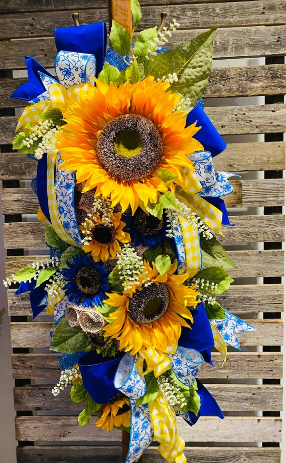 Sunflower Swag Door Hanger | Etsy