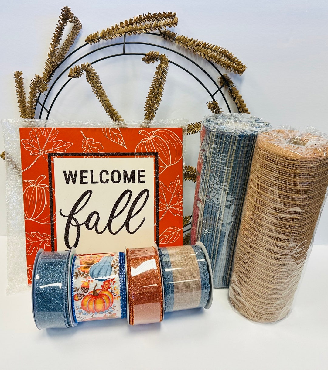 Welcome Fall DIY Wreath Kit - Etsy