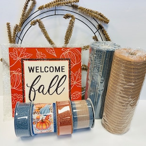 Welcome Fall DIY Wreath Kit - Etsy