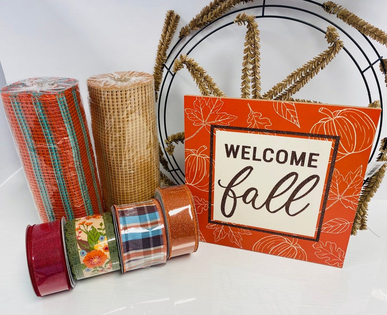Welcome Fall DIY Wreath Kit - Etsy