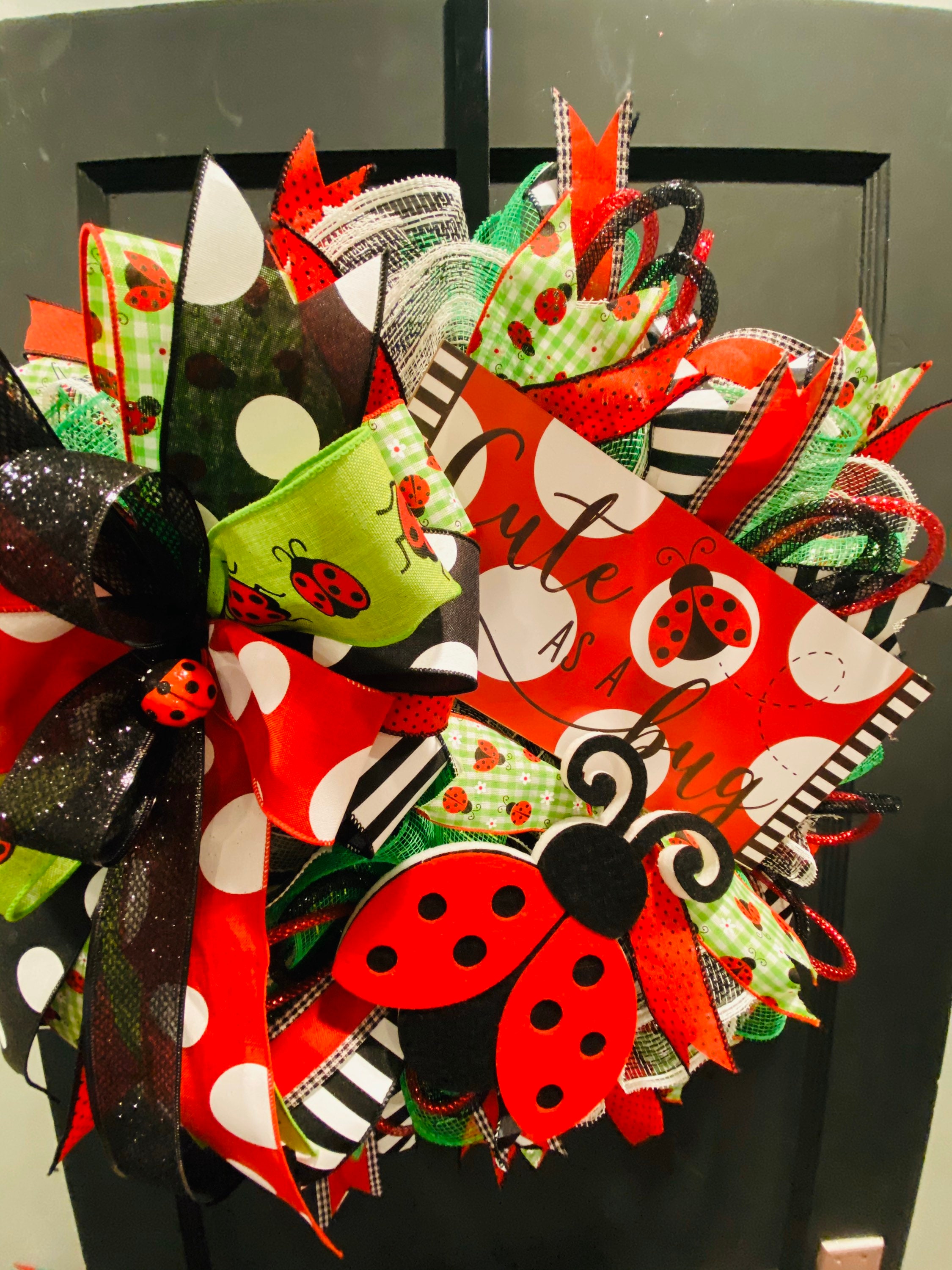 Ladybug Wreath Spring Wreath Ladybug Decor | Etsy