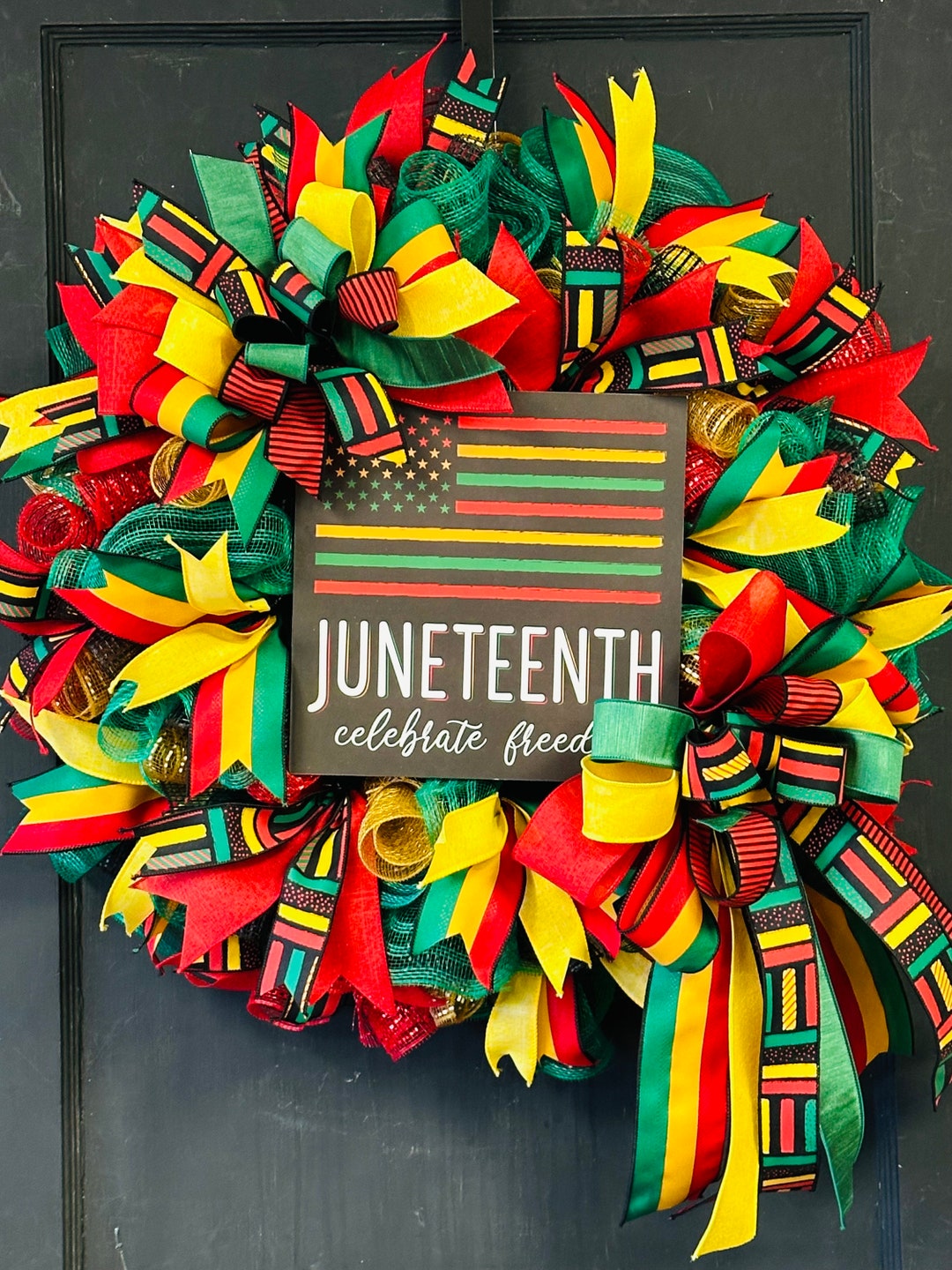 Juneteenth Freedom Wreath, Decorations, Celebration Wreath, Black ...