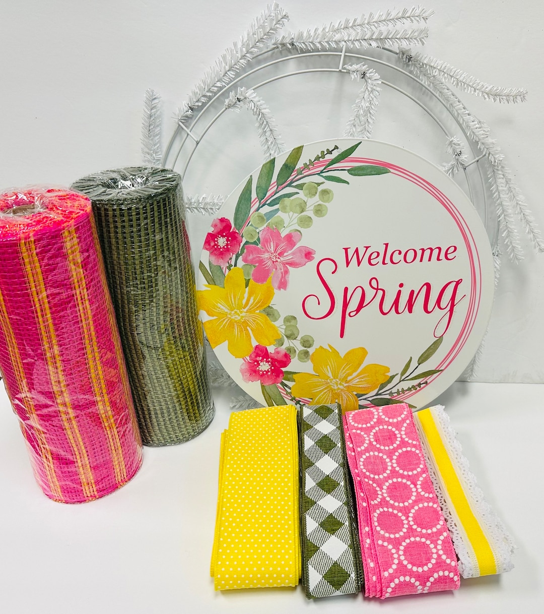 Welcome Spring Everyday DIY Wreath Kit - Etsy