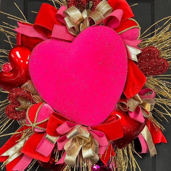 Flocked Heart - Etsy