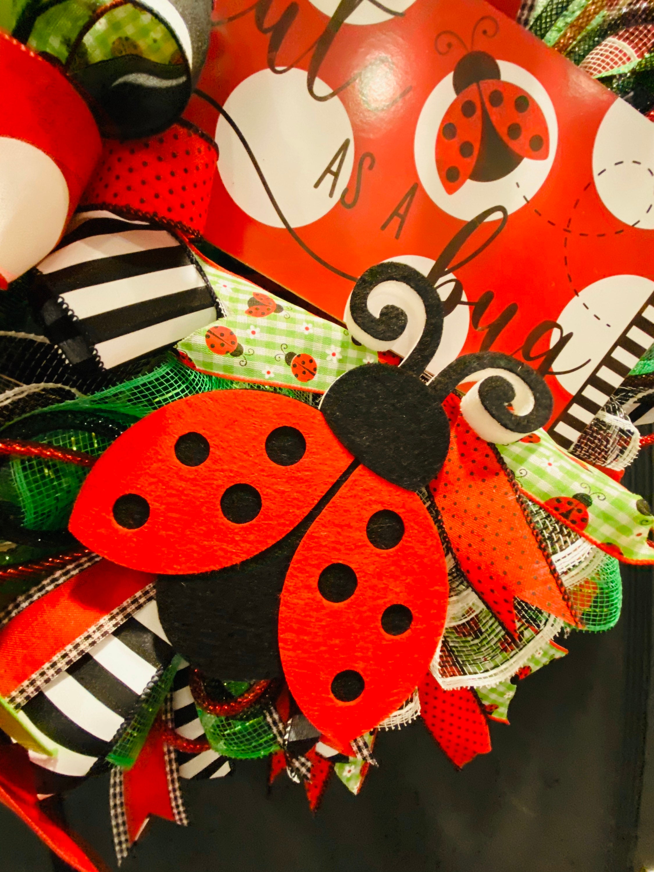 Ladybug Wreath Spring Wreath Ladybug Decor | Etsy