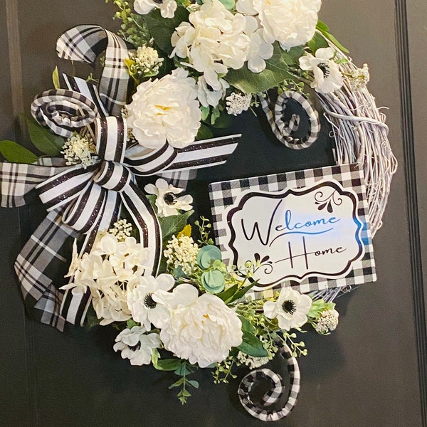 Welcome Grapevine Wreath - Etsy