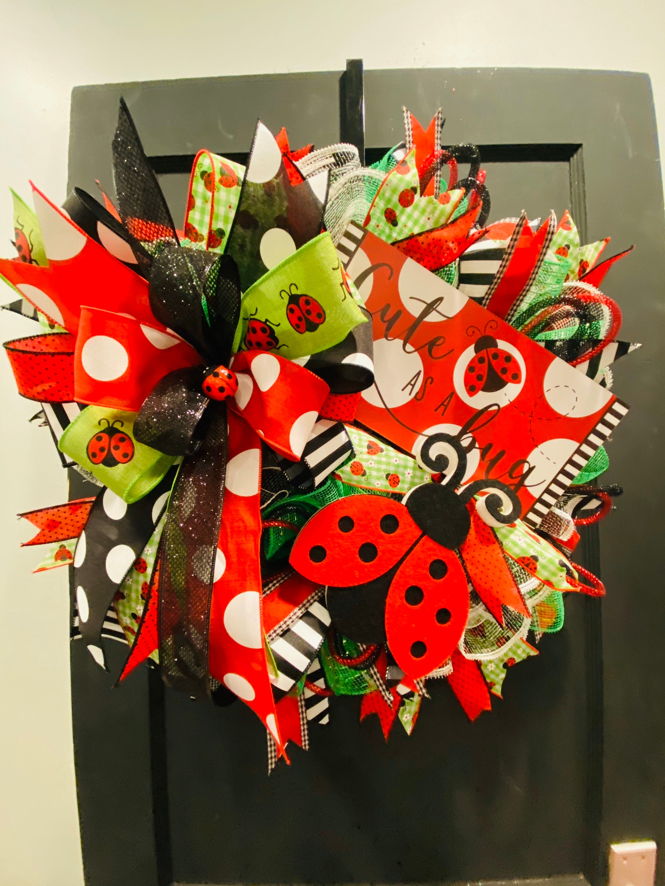 Ladybug Wreath Spring Wreath Ladybug Decor | Etsy