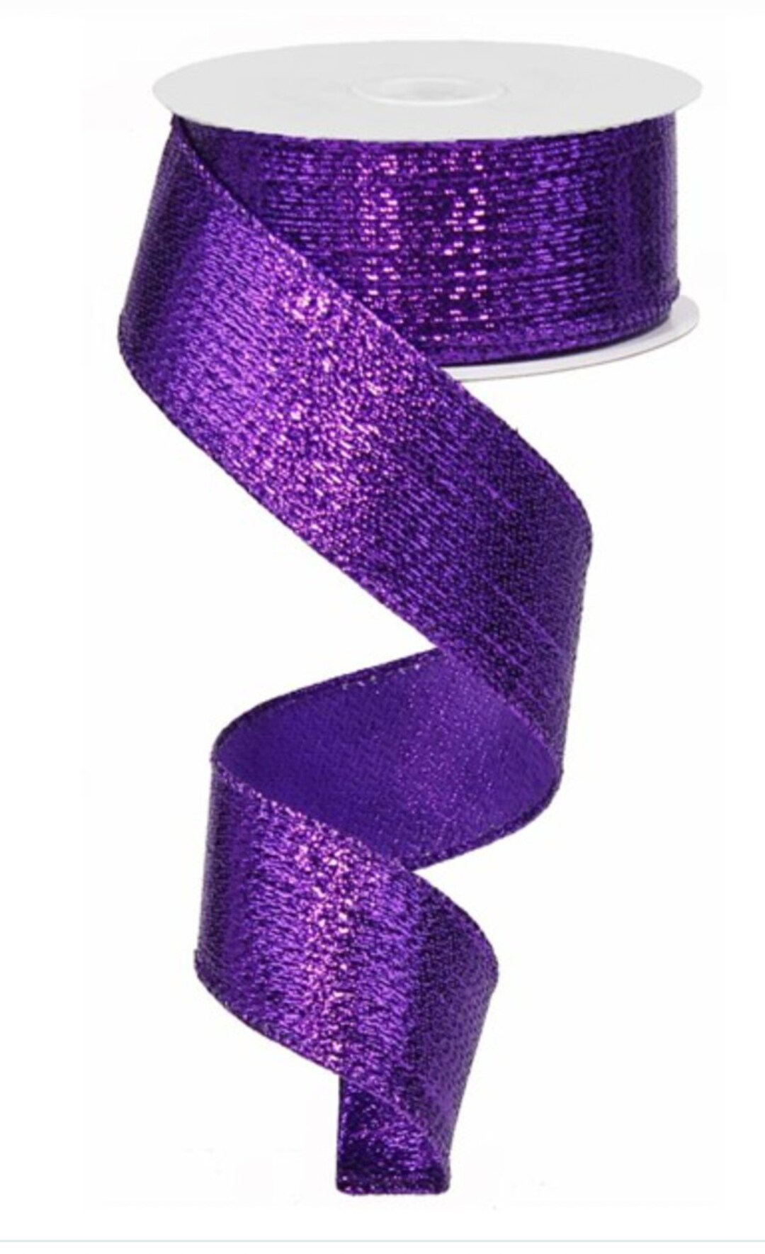 1.5 X 10 Yds Metallic Purple Ribbon - Etsy