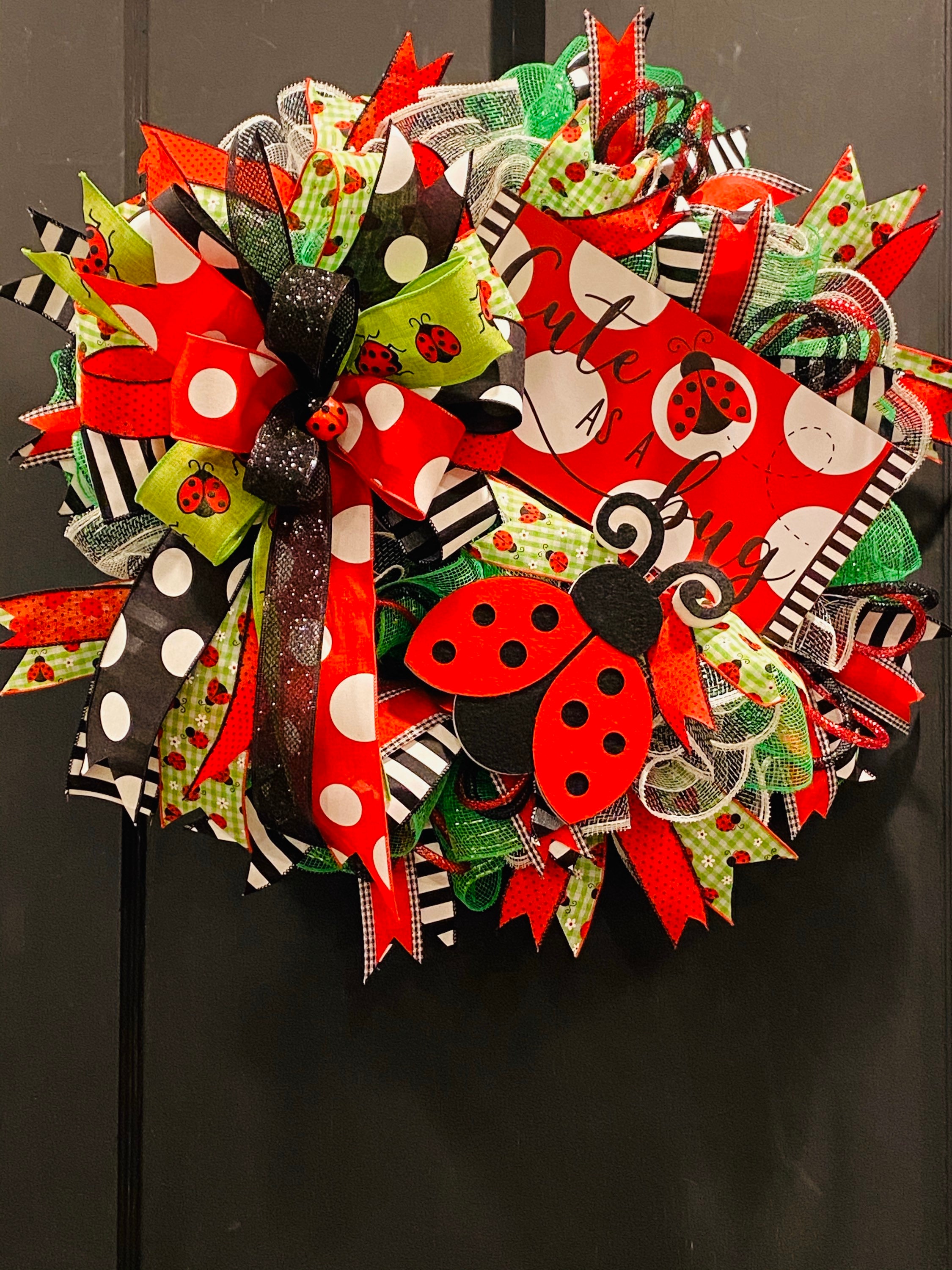 Ladybug Wreath Spring Wreath Ladybug Decor | Etsy