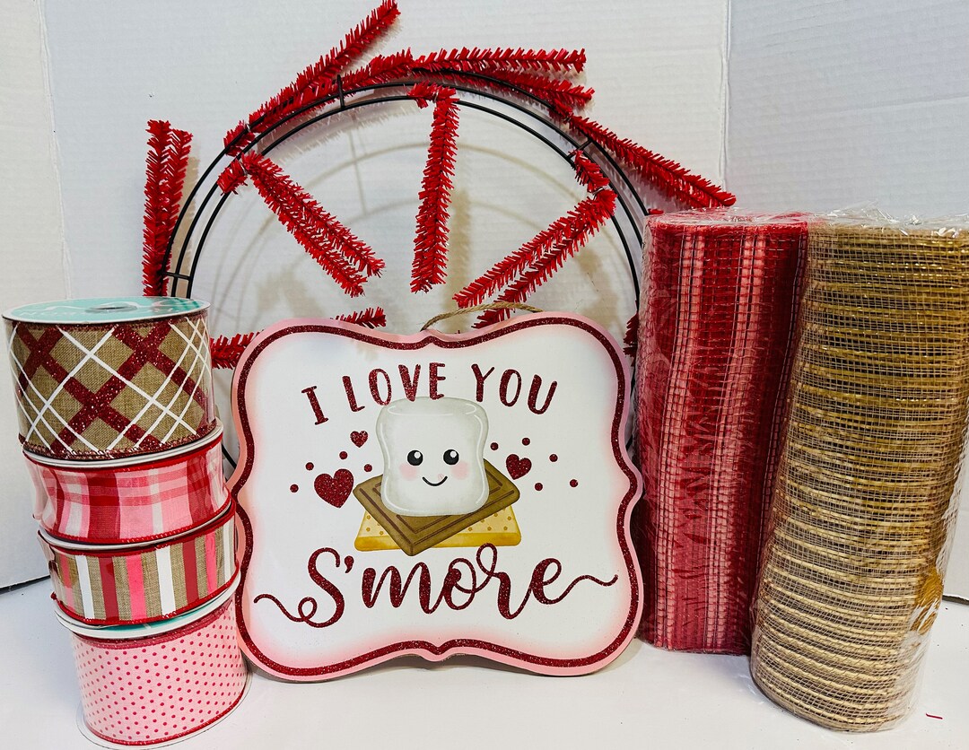 I Love You Smore Valentine’s Day DIY Wreath Kit - Etsy