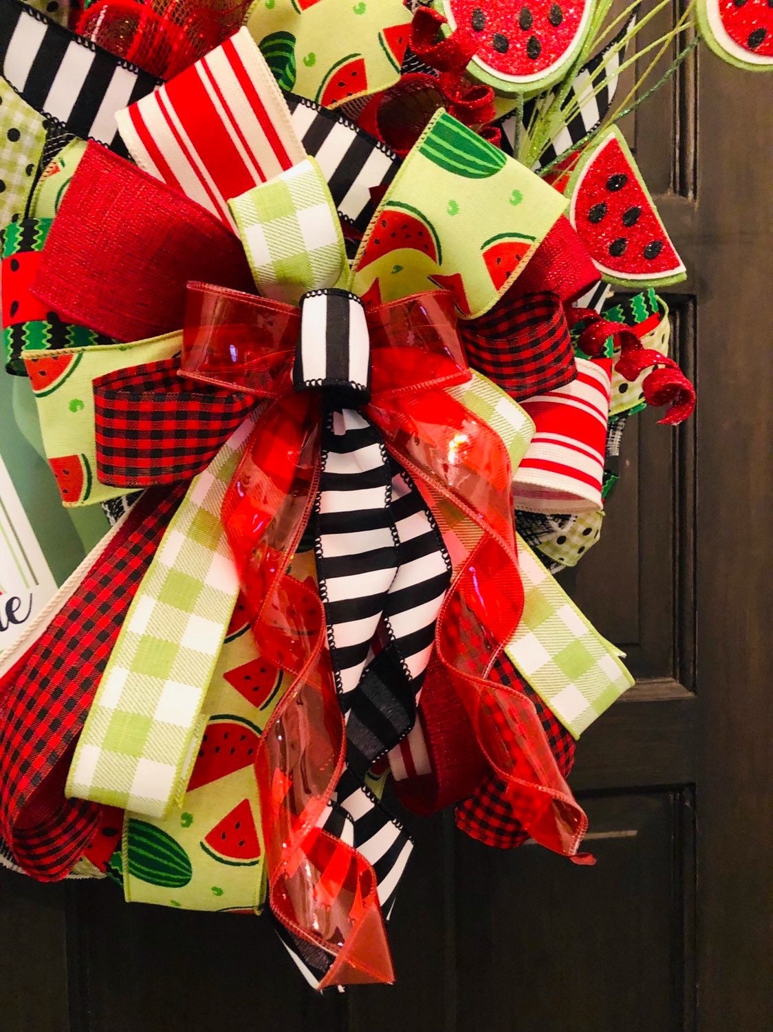 Watermelon Wreath Summer Wreath Watermelon Front Door | Etsy