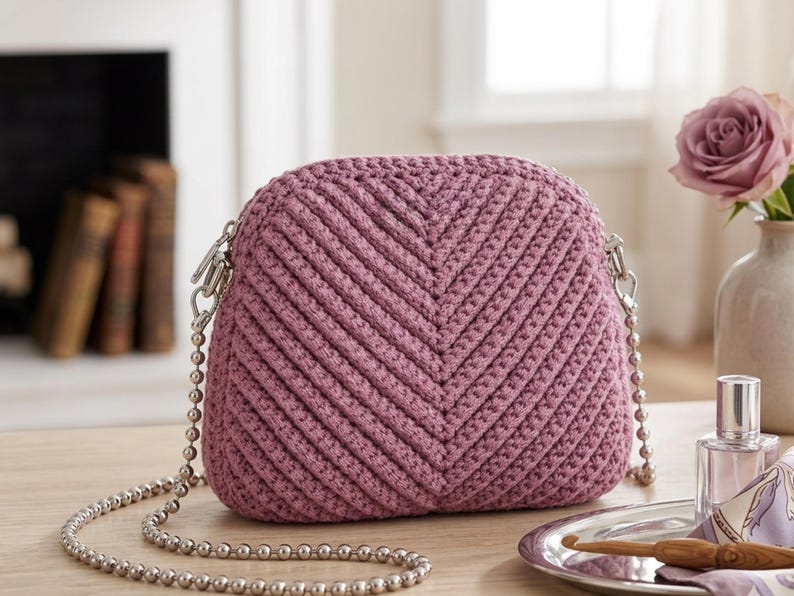 Crochet Chevron Bag Pattern, Textured Crossbody Purse, PDF Download - Etsy