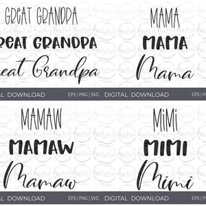 24 Family Scripts in Three Fonts Each | Svg | Png | Eps | | Digital ...