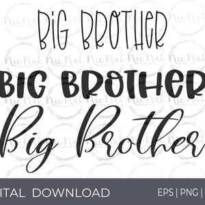 Big Brother Scripts in Three Fonts Svg Png Eps Digital Download Instant ...