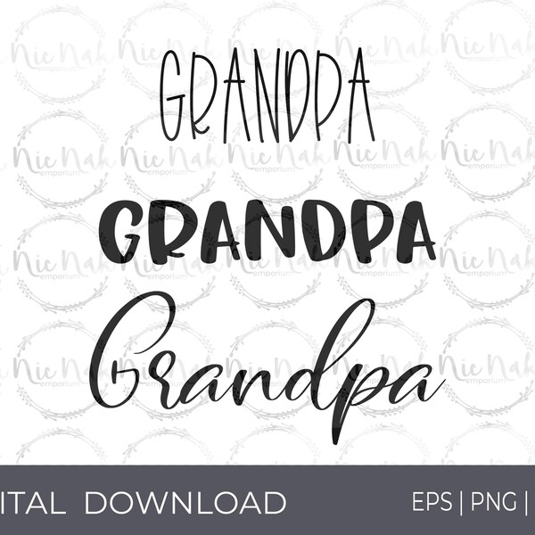 Grandpa script svg - Etsy México