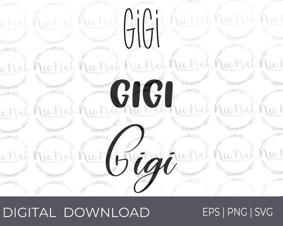 Gigi Scripts en Tres Fuentes / svg / png / eps / / Descarga - Etsy España