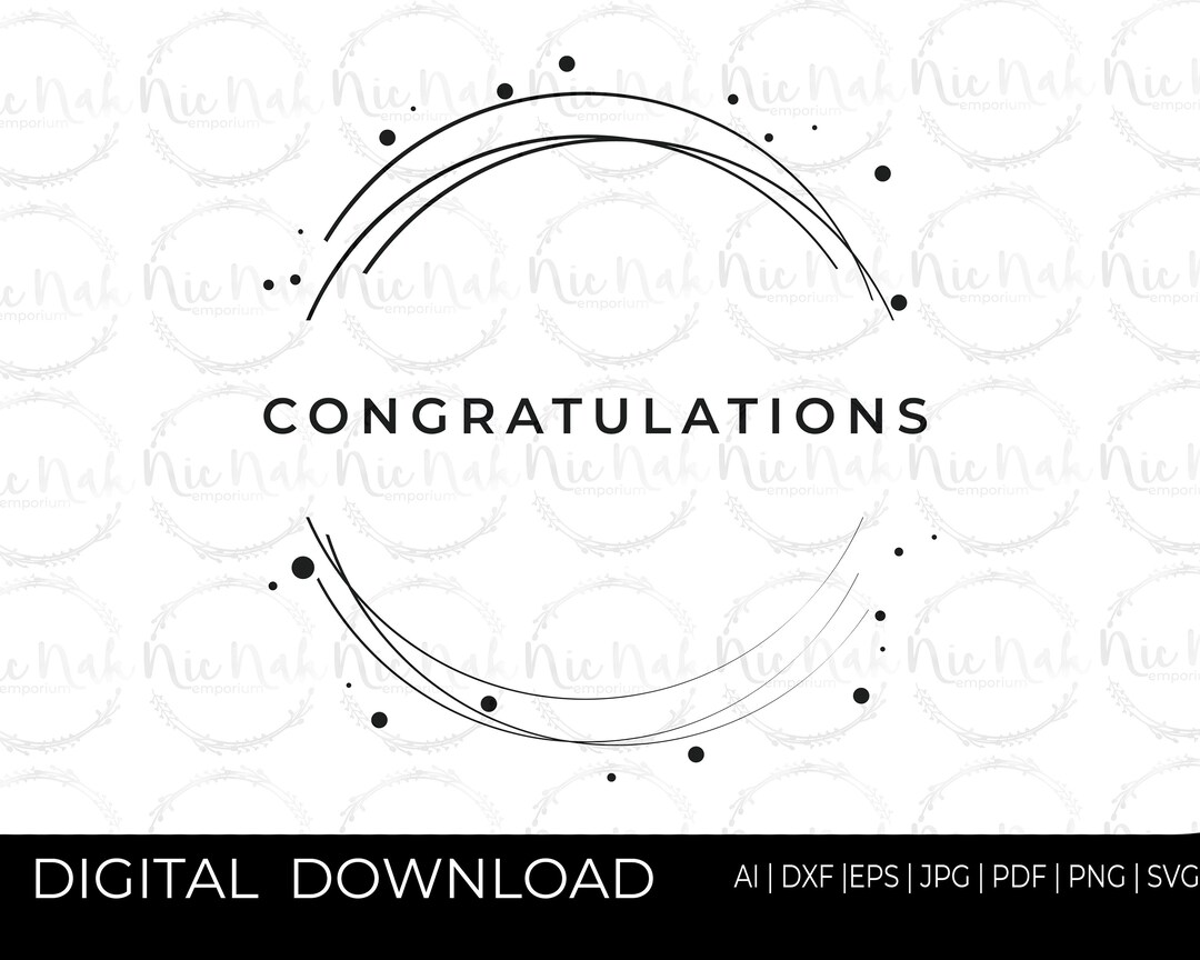 Congratulations Circle | AI | Dxf | Eps | Jpg | Pdf | Png | Svg ...