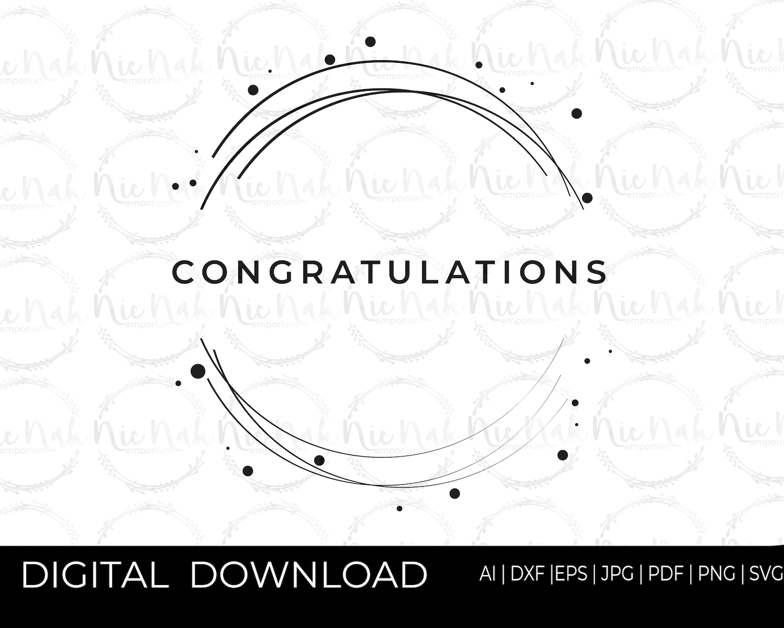 Congratulations Circle | AI | Dxf | Eps | Jpg | Pdf | Png | Svg ...