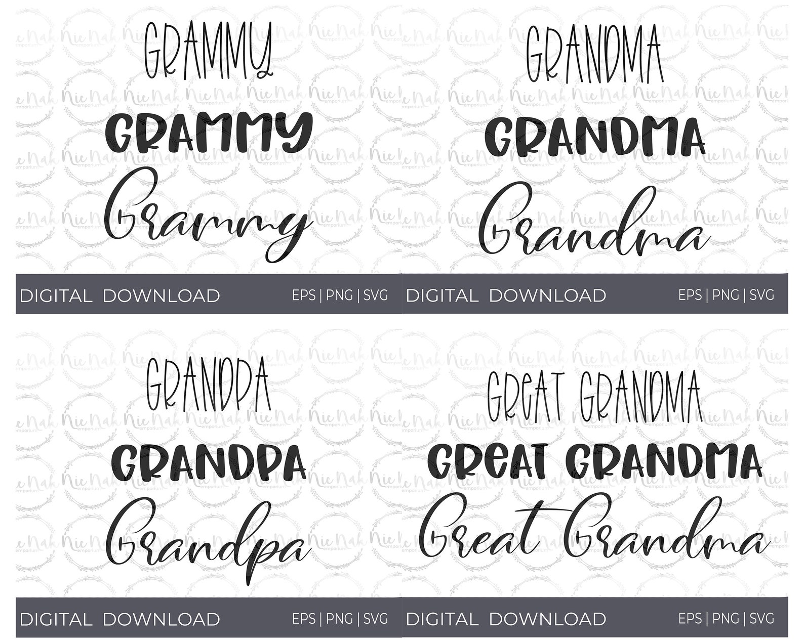 24 Family Scripts in Three Fonts Each Svg Png Eps Digital Download ...