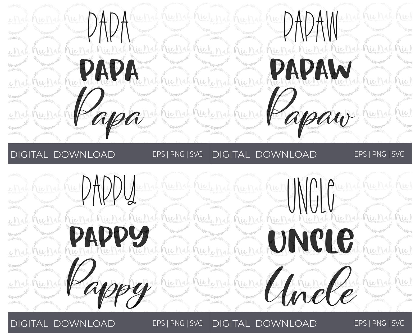 24 Family Scripts in Three Fonts Each Svg Png Eps Digital Download ...