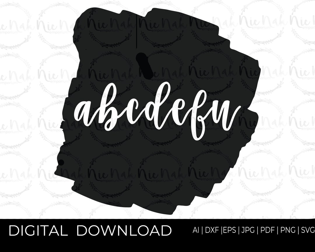 Abcdefu | AI | Dxf | Eps | Jpg | Pdf | Png | Svg| Digital Download ...
